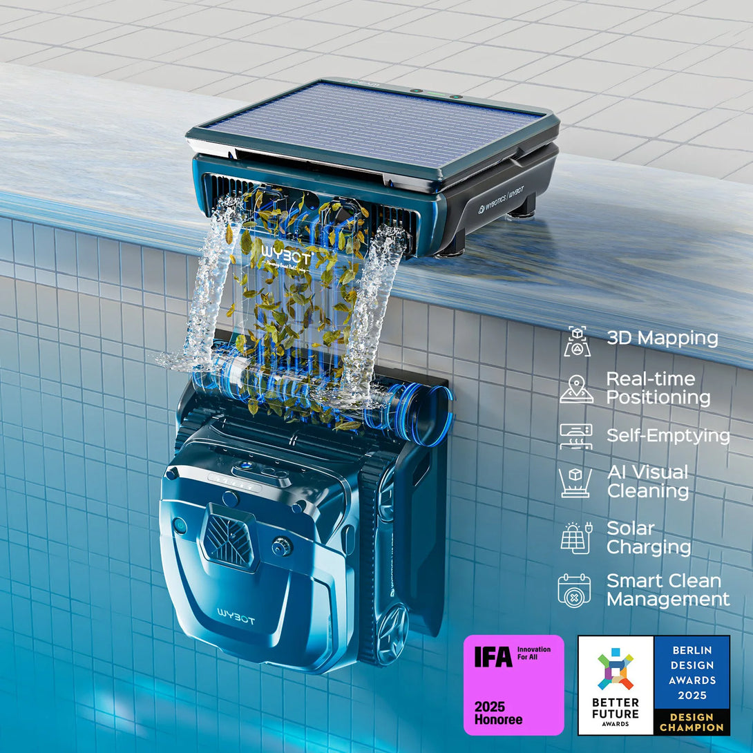 WYBOT S3 Robotic Pool Cleaner with Omni Dock — 20× Faster