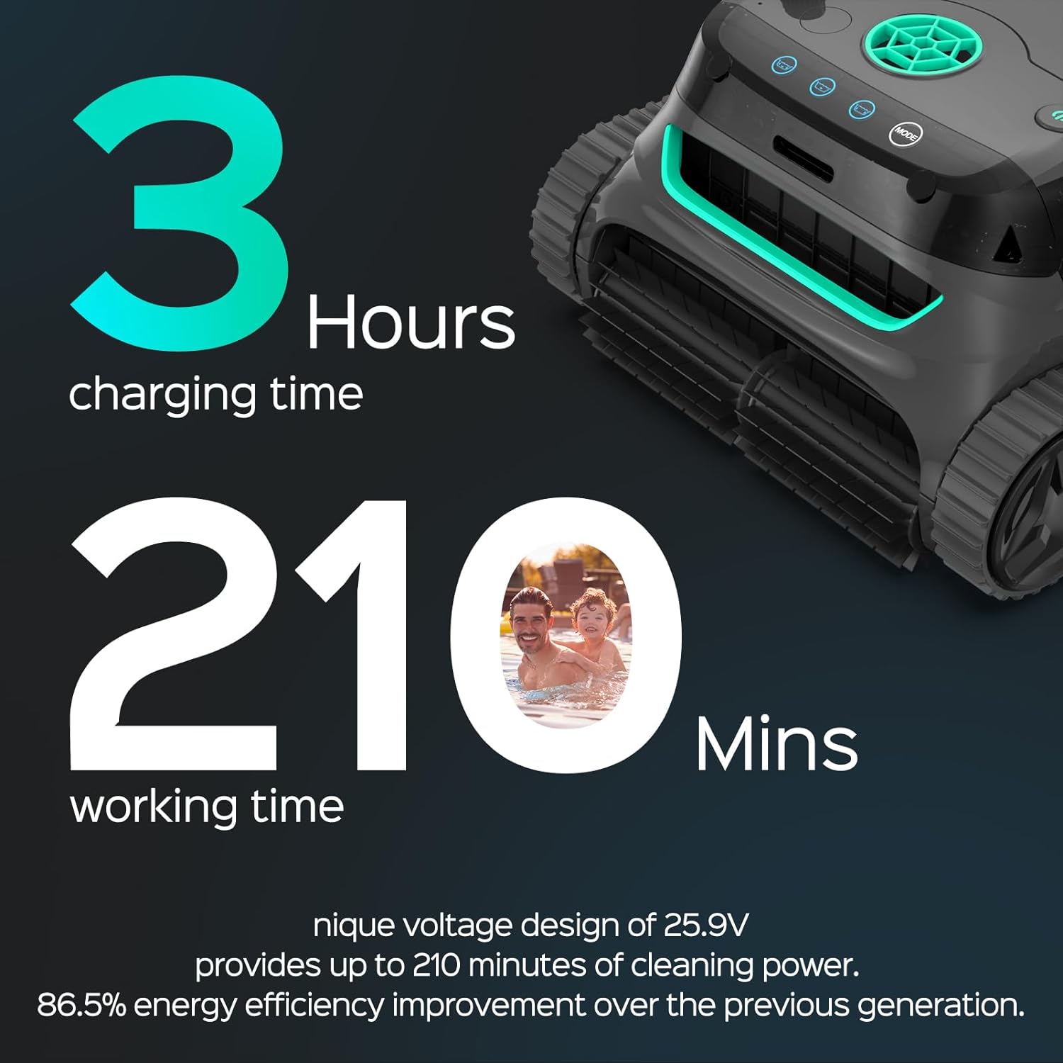 WYBOT S2 Cordless Robotic Pool Cleaner Smart Navigation Pool Robot Vacuum