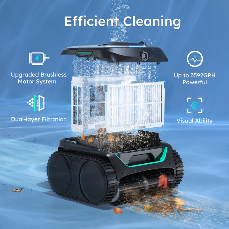 WYBOT C2 Vision Cordless Robotic Pool Cleaner Vacuum with AI Camera