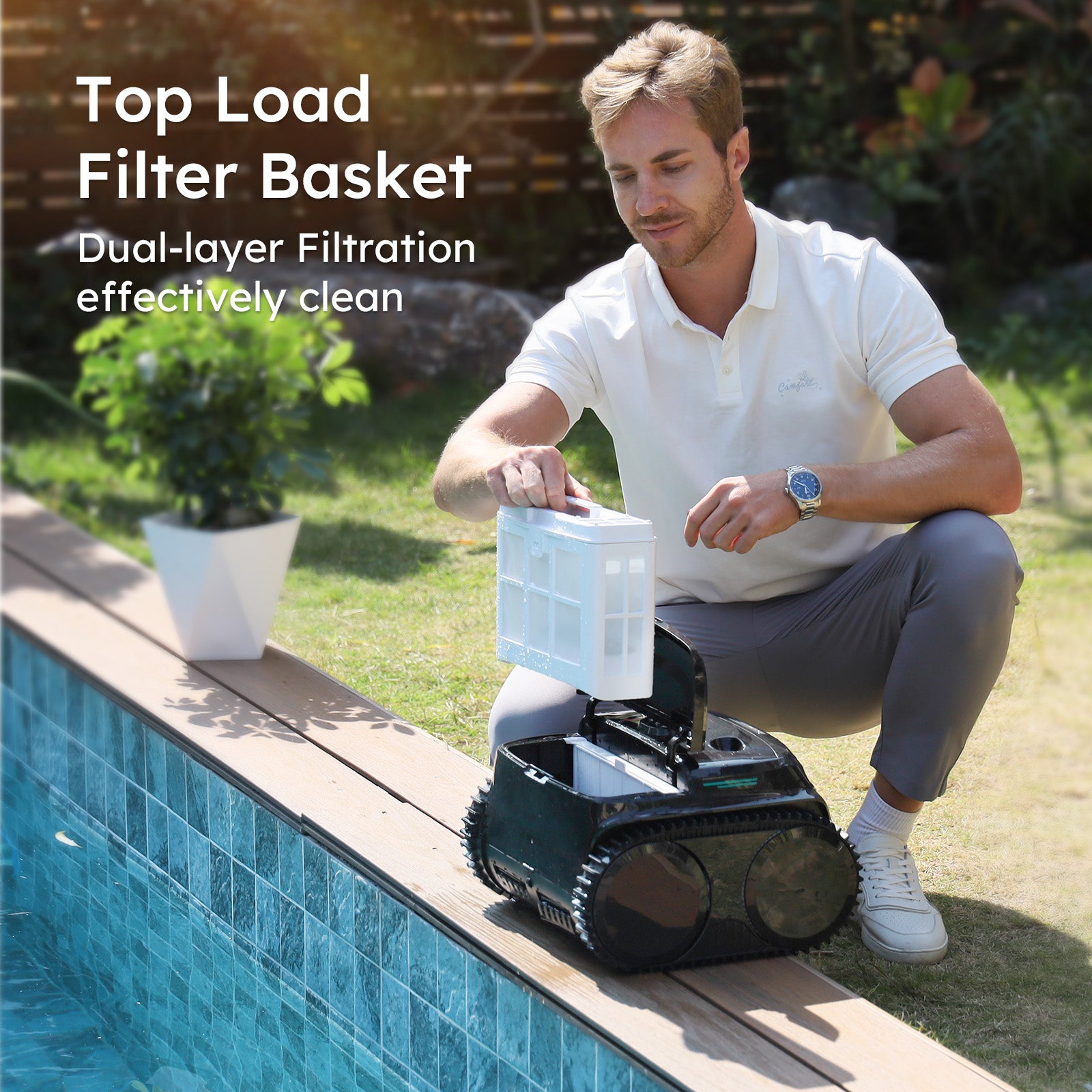 WYBOT C2 Vision Cordless Robotic Pool Cleaner Vacuum with AI Camera