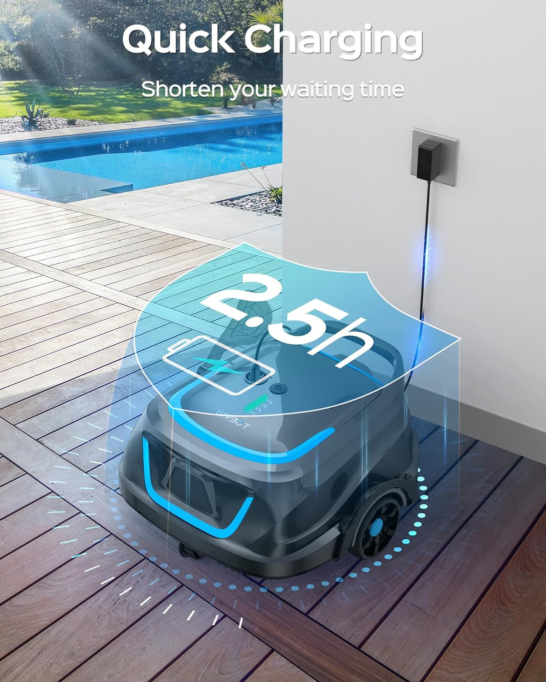 WYBOT A1 Cordless Robotic Pool Cleaner with Schedule Mode