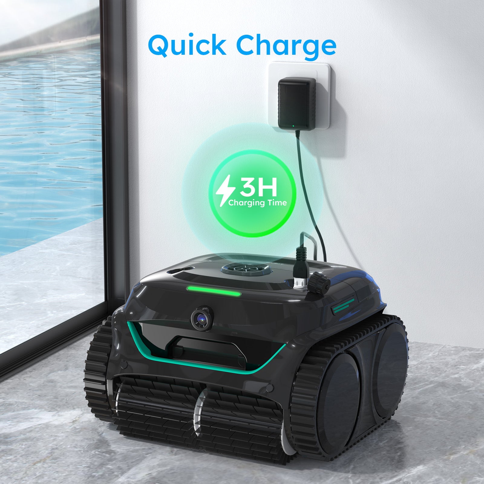 WYBOT C2 Vision Cordless Robotic Pool Cleaner Vacuum with AI Camera